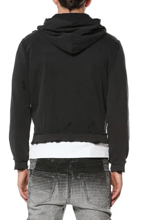 PURPLE BRAND Midweight Slub Graphic Zip Hoodie