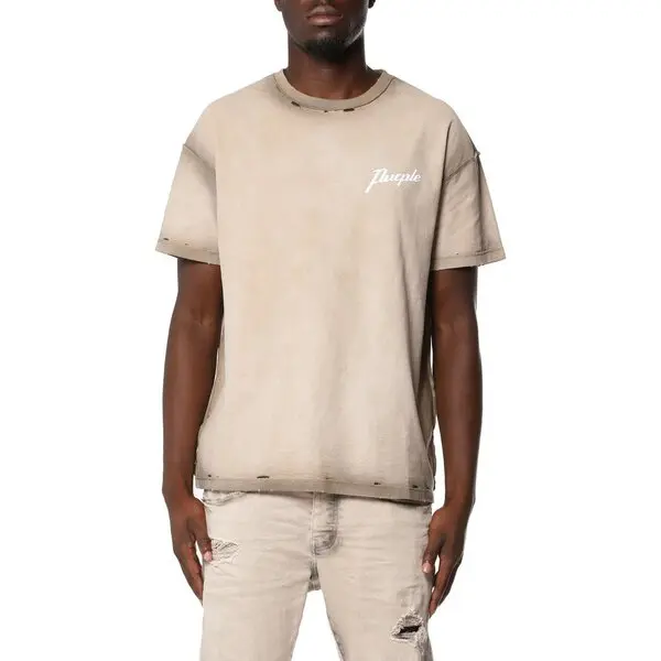 PURPLE BRAND Textured Inside Out Graphic T-shirt