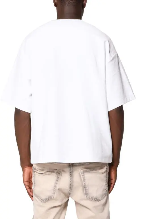 PURPLE BRAND Textured Cotton Jersey Graphic T-shirt
