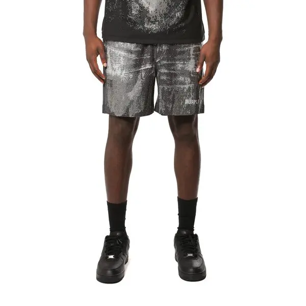 PURPLE BRAND Embellished Water Repellent Drawstring Shorts