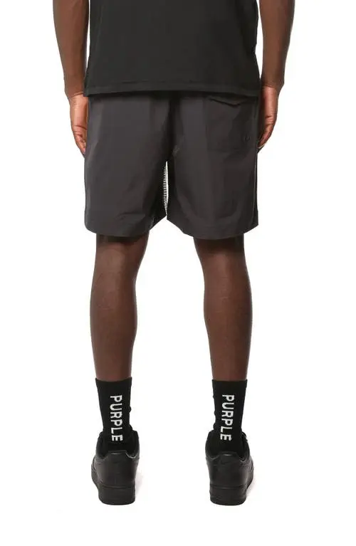 PURPLE BRAND Embellished Water Repellent Drawstring Shorts