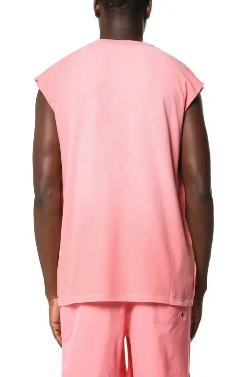 PURPLE BRAND Textured Sleeveless Graphic T-shirt