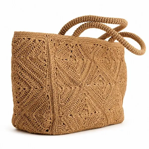 HAMEL ATELIER Handwoven Raffia Tote Bag