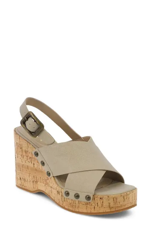 Mia Elleiana Wedge Sandal - Sand