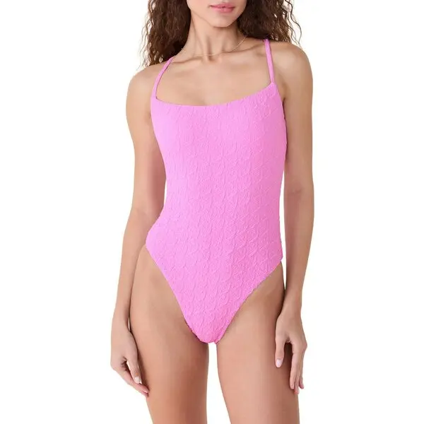 ANDIE Fiji Lace-up Back One-piece Swimsuit - Frosting