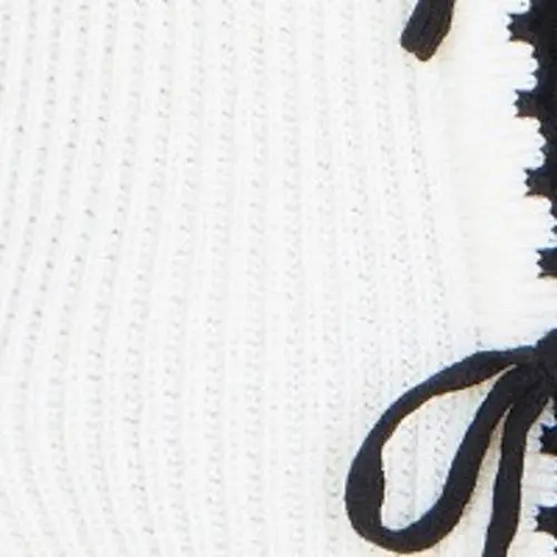 YUMI Knitted Bow Trim Waistcoat