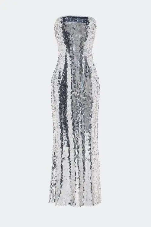 teardrop sequin dress Dazzling Diva Teardrop Sequin Cape Wing Dress