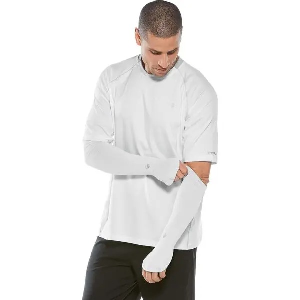 Coolibar Upf 50+ Sun Protection Performance Arm Sleeves - White