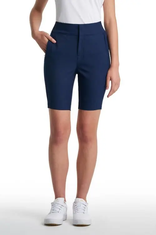 Coolibar Tailored V-neck Shorts With Upf 50+ Sun Protection - Navy