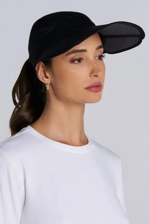 Coolibar Olivia Convertible Visor - Black