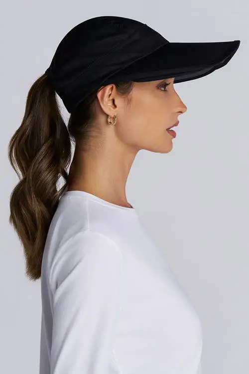 Coolibar Olivia Convertible Visor - Black