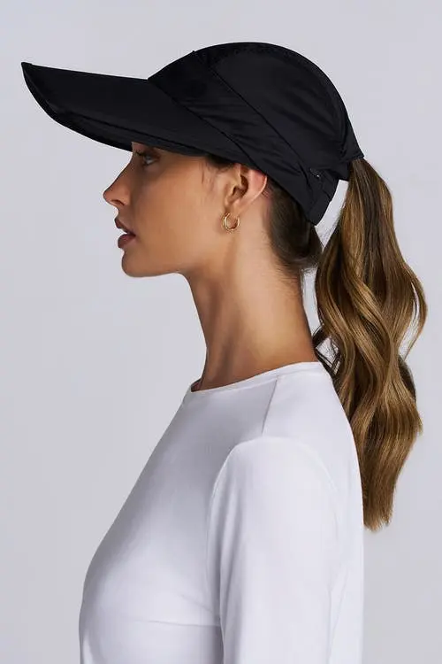 Coolibar Olivia Convertible Visor - Black