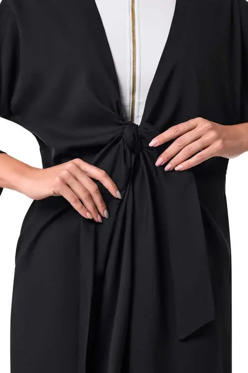 Coolibar Cover-up With Front Tie, Upf 50+ Sun Protection - Black