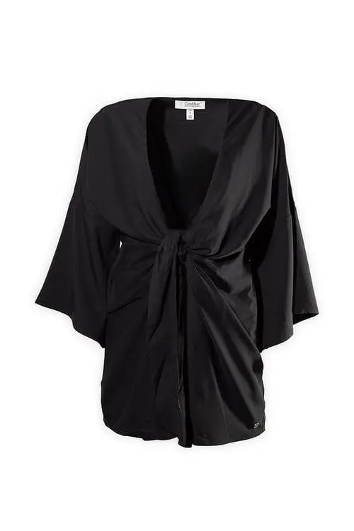 Coolibar Ocean Drive Cover-up With Front Tie - Black