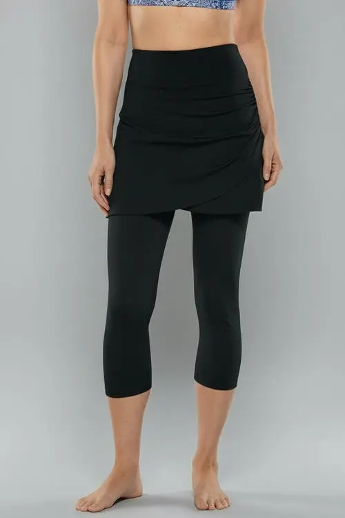 Coolibar Upf 50+ Sun Protection Skirted Swim Capris