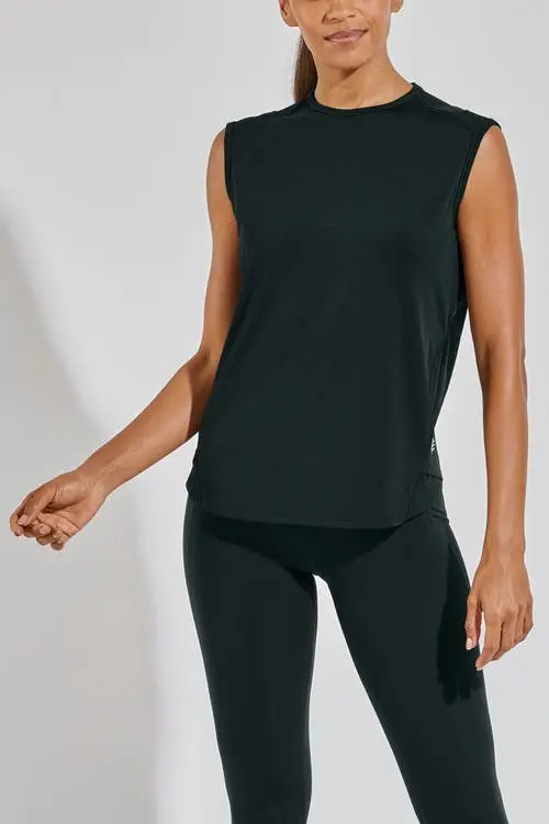 Coolibar Upf 50+ Sun Protection Athleisure Tank Top - Black