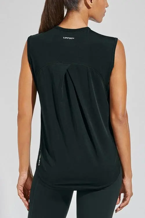 Coolibar Accelera Upf 50+ Athleisure Tank - Black