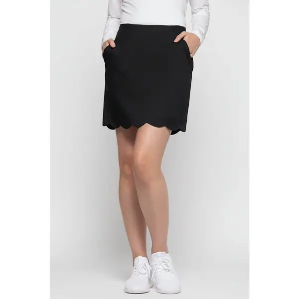 Coolibar Valorus Golf Skort With Scallop Detail - Black