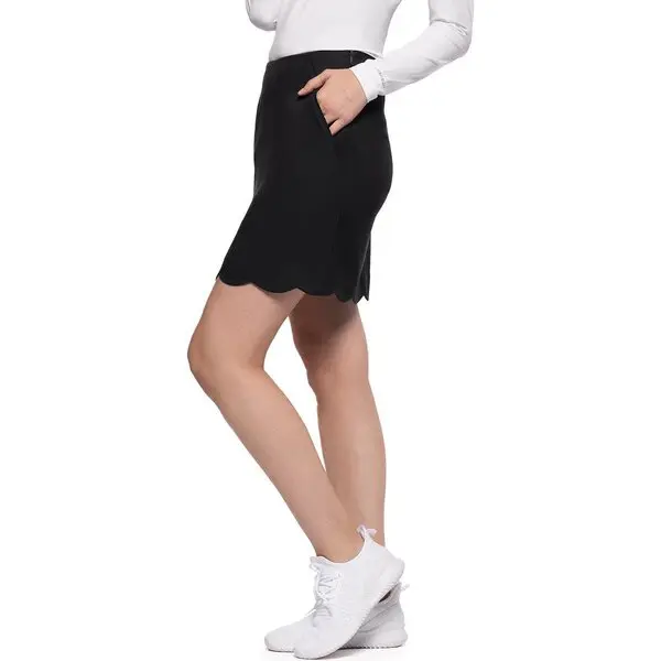 Coolibar Valorus Golf Skort With Scallop Detail - Black