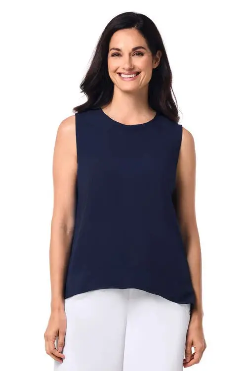 Coolibar St. Tropez Long Sleeve Top Tank - Navy