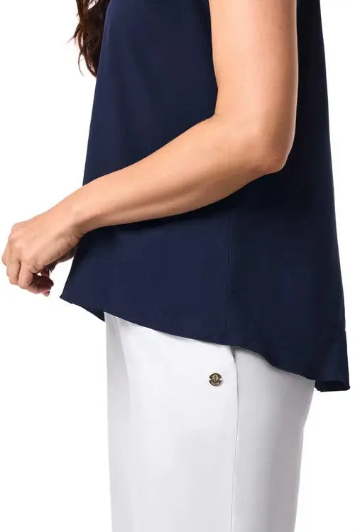 Coolibar St. Tropez Long Sleeve Top Tank - Navy