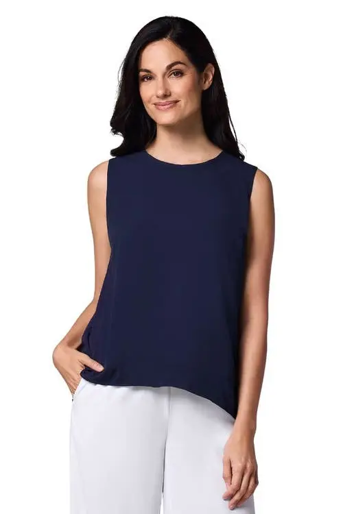 Coolibar St. Tropez Long Sleeve Top Tank - Navy