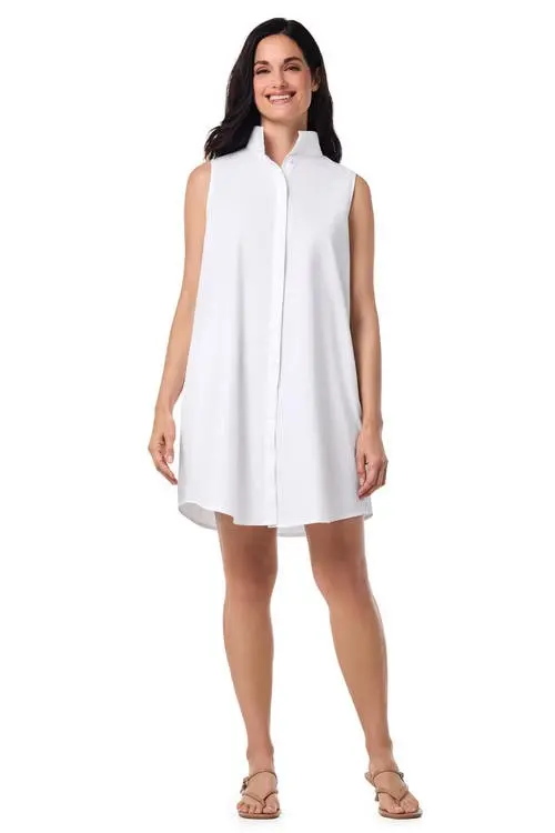Coolibar Silverlakes Sleeveless Upf 50+ Sun Protection Dress - White