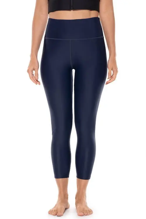 Coolibar High Rise Upf 50+ Sun Protection Swim Leggings - Navy