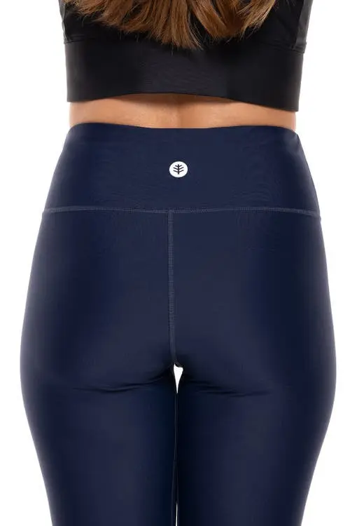 Coolibar High Rise Upf 50+ Sun Protection Swim Leggings - Navy