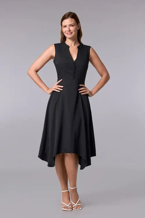 Coolibar Upf 50+ Monroe Dress With V-neck And Hankerchief Hem