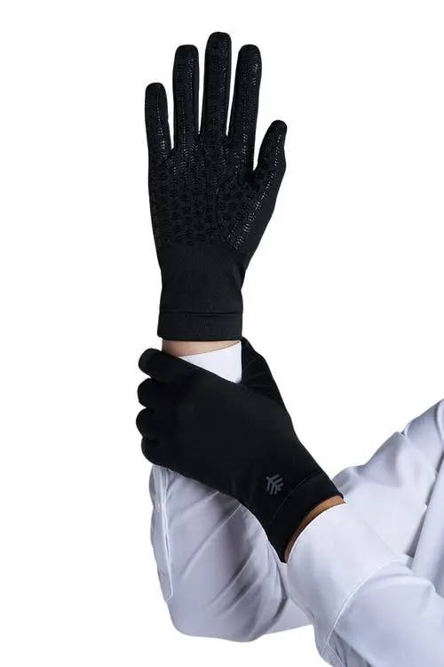 Coolibar Sawyer Uv Driving Gloves - Black