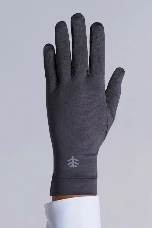 Coolibar Sawyer Uv Driving Gloves - Charcoal