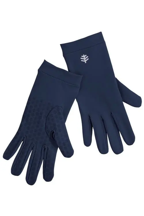 Coolibar Sawyer Uv Driving Gloves - Navy