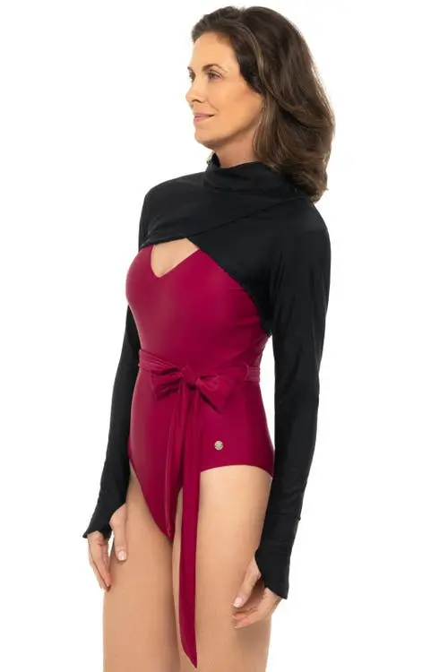 Coolibar Upf 50+ Sun Protective Swim Shrug - Black