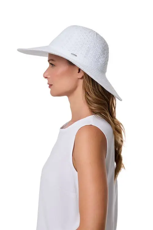 Coolibar Packable Sun Hat Upf 50+ Sun Protection - White