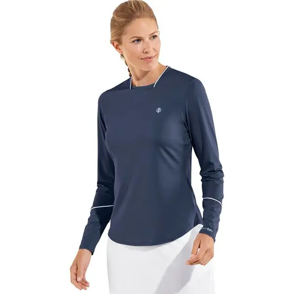 Coolibar Match Point Long Sleeve T-shirt - Navy