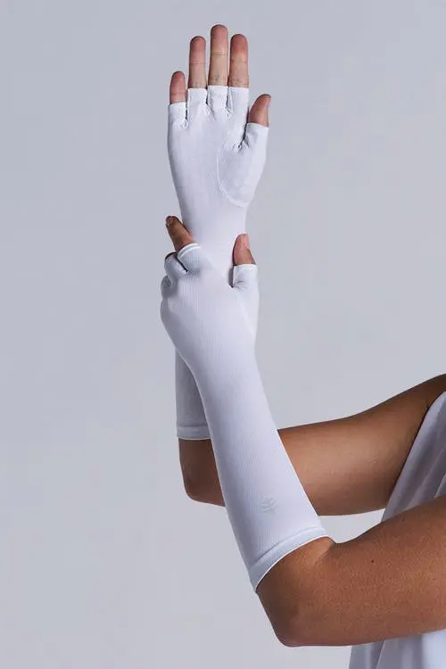 Coolibar Bona Fingerless Mid-length Uv Sun Gloves