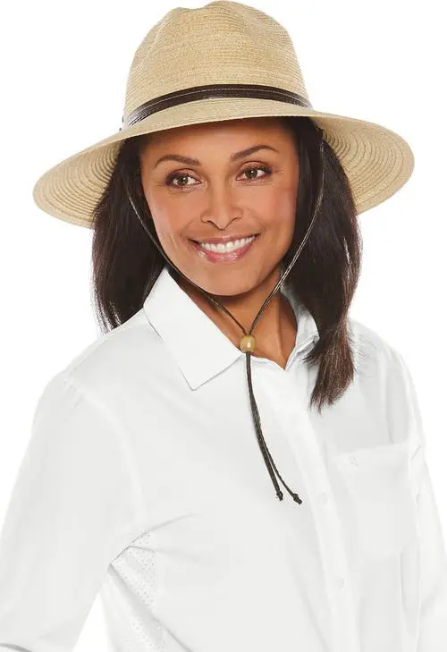 Coolibar Tempe Sun Hat With Chin Cord - Natural