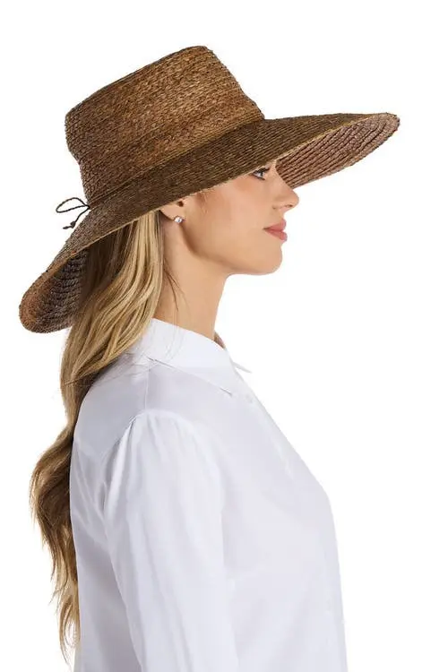 Coolibar Raffia Sun Hat With Braided Detailing