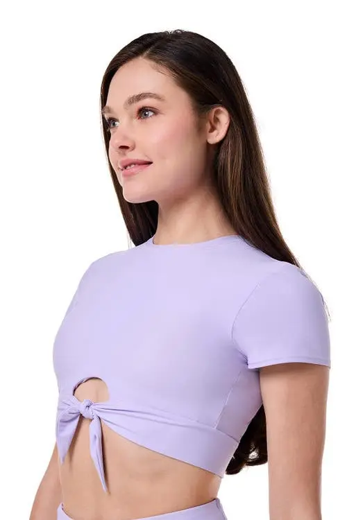 Coolibar Hibiscus Island Crop Swim Tee Upf50 - Lavendula