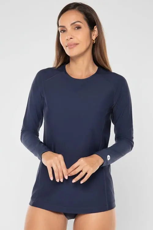 Coolibar Hightide Long Sleeve Sun Protection Shirt - Navy