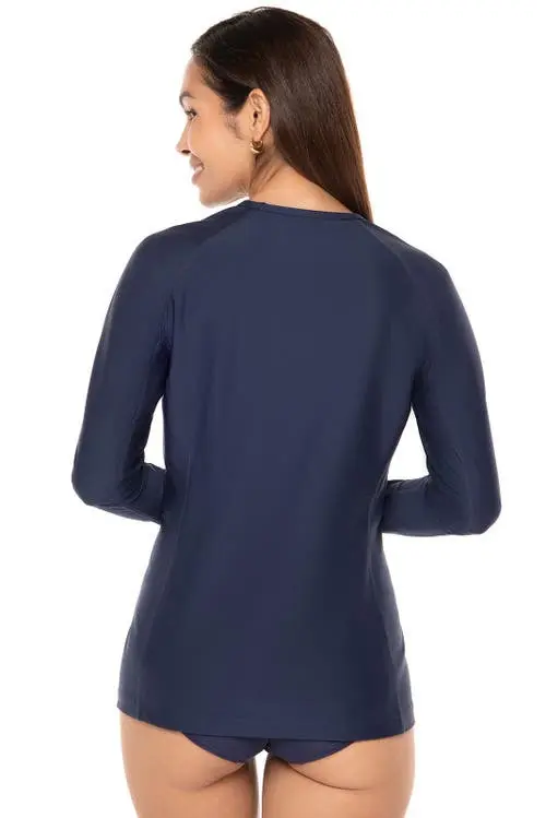 Coolibar Hightide Long Sleeve Sun Protection Shirt - Navy