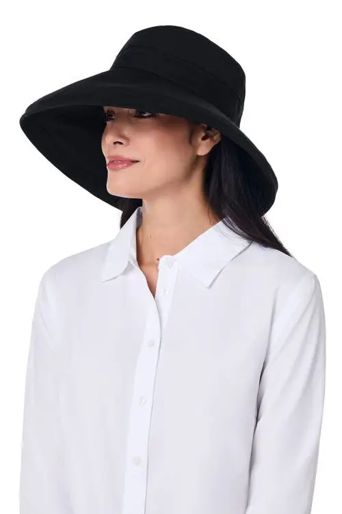 Coolibar Sydney Kettle Brim Sun Hat - Black