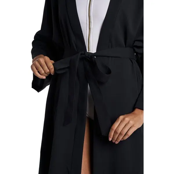 Coolibar Kijama Belted Kimono With Upf 50+ Sun Protection - Black