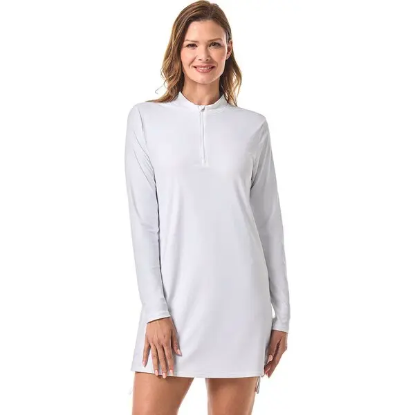 Coolibar Key Biscayne Ruched Swim Top Upf 50 - White