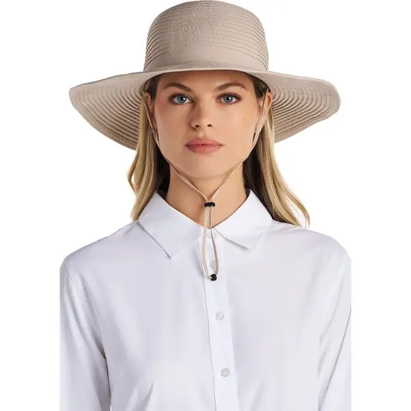 Coolibar Shelly Lightweight Travel Sun Hat - Tan