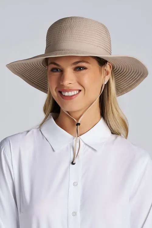 Coolibar Shelly Lightweight Travel Sun Hat - Tan