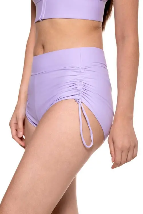 Coolibar Ruched Swim Shorts, Upf 50+ Sun Protection - Lavendula