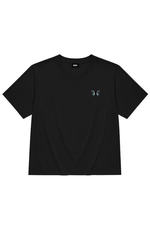 DALIX Butterfly Relaxed Midweight Jersey Tee - Black