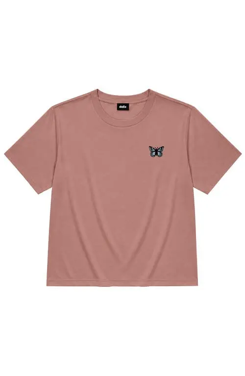 DALIX Butterfly Relaxed Midweight Jersey Tee - Hazy Pink